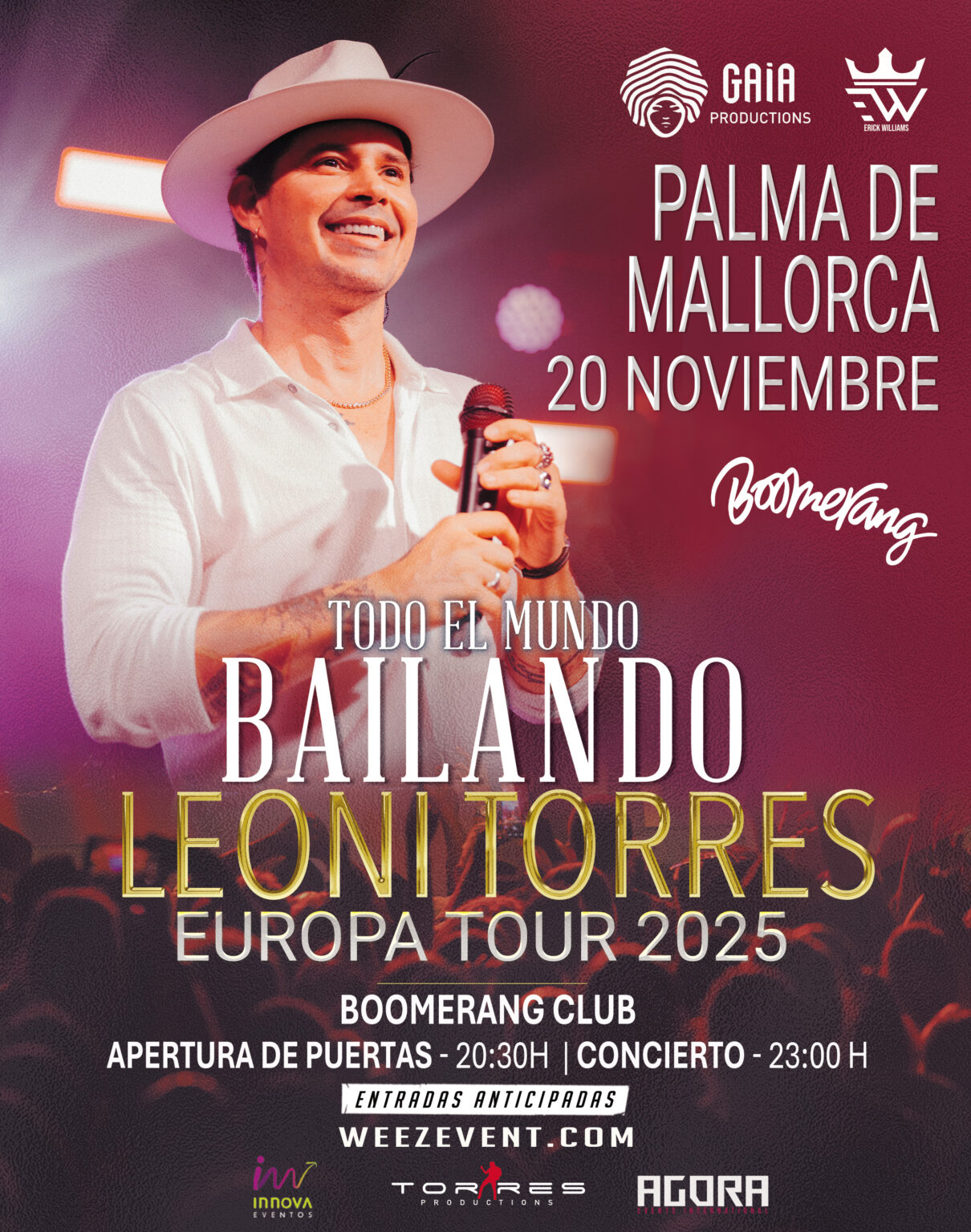 Conciertos Leoni Torres - innovaeventos.es