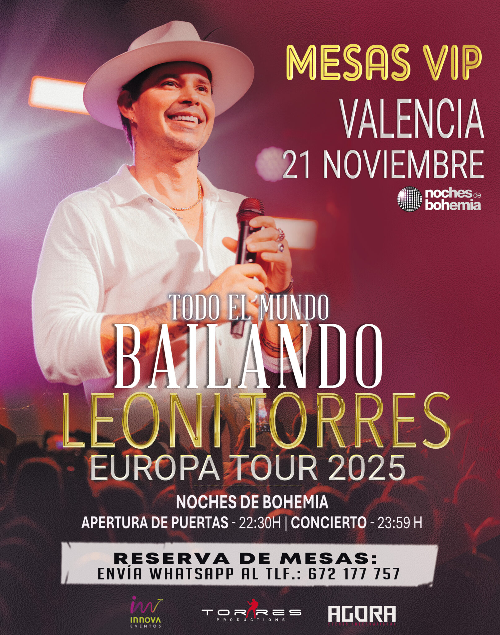 Conciertos Leoni Torres - innovaeventos.es